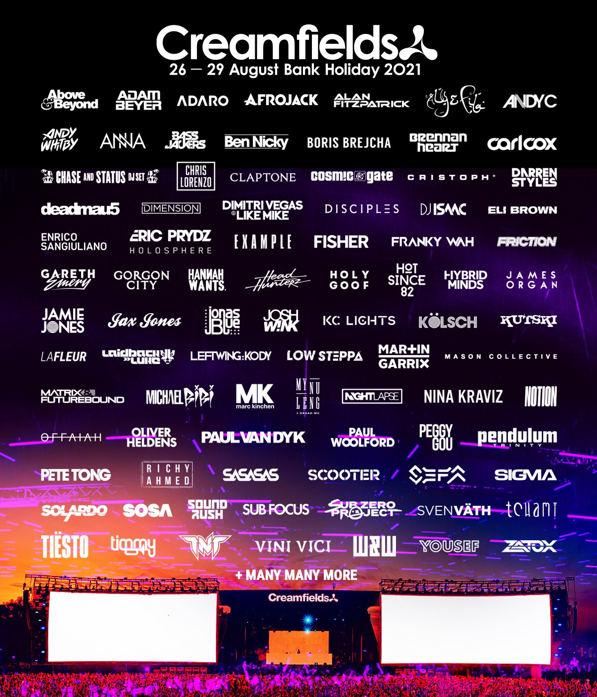 Work at Creamfields Festival - hap Solutions Group